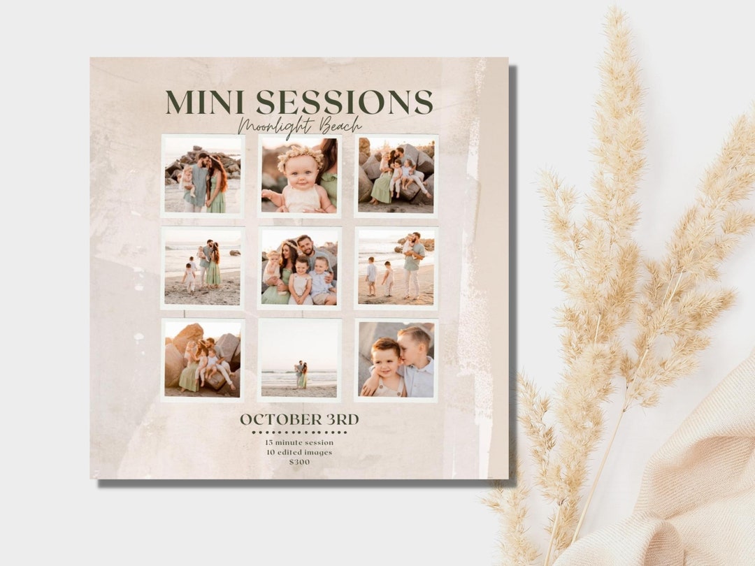 Mini Session Template Mini Session Canva Template Editable Canva ...