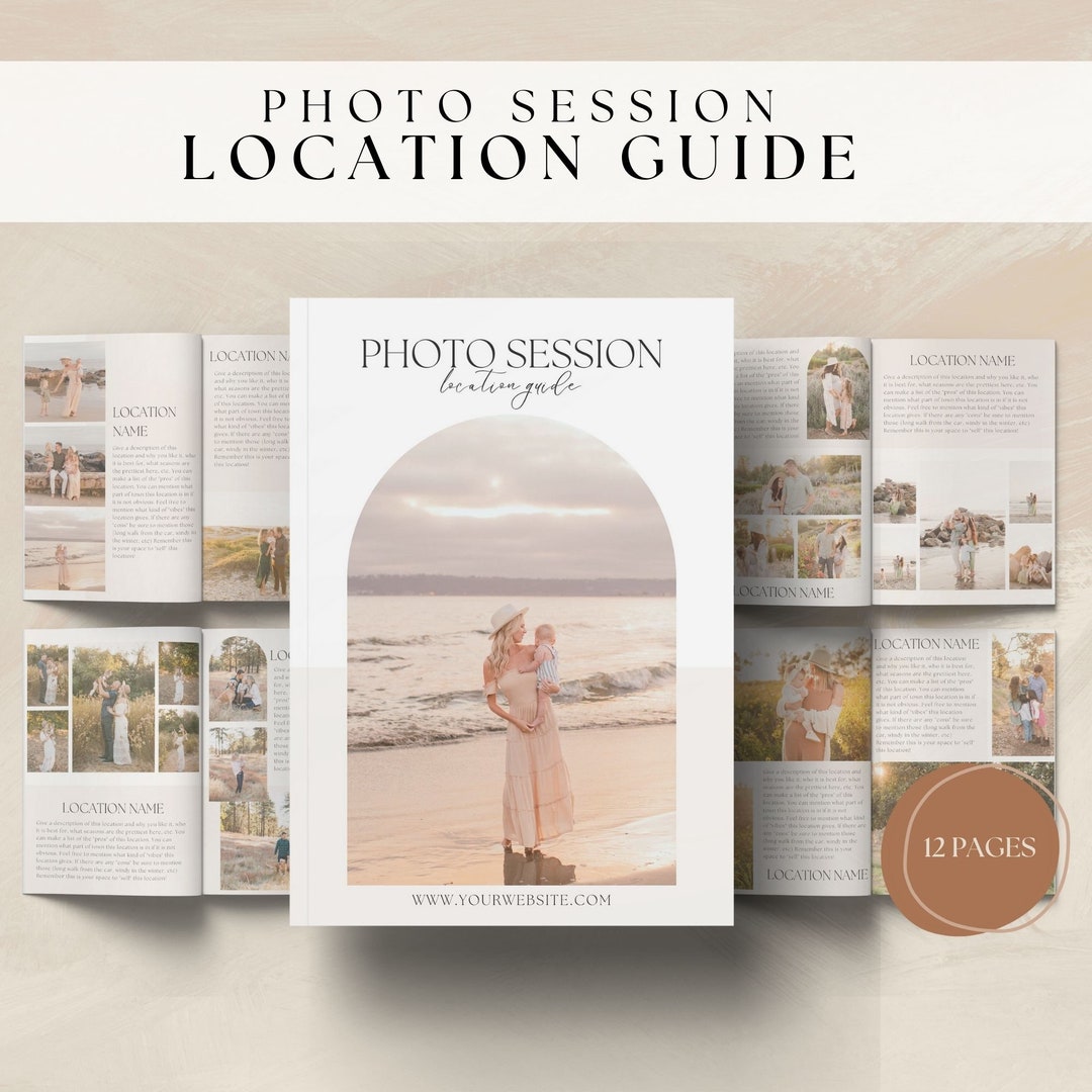 Photography Location Guide: Canva Template (8.5x11 Inches) - Etsy