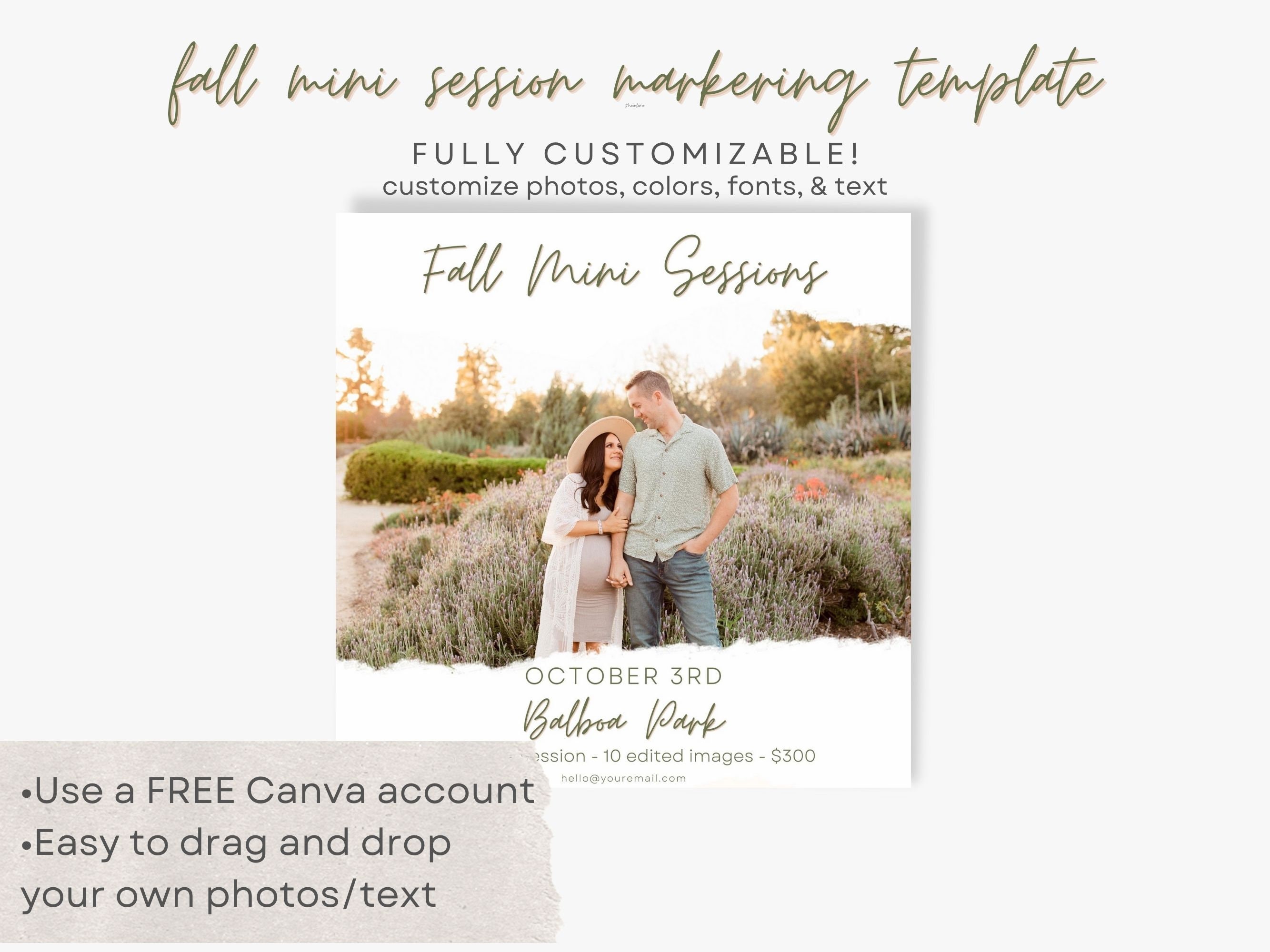 Fall Mini Session Template Mini Session Canva Template Fall Minis ...