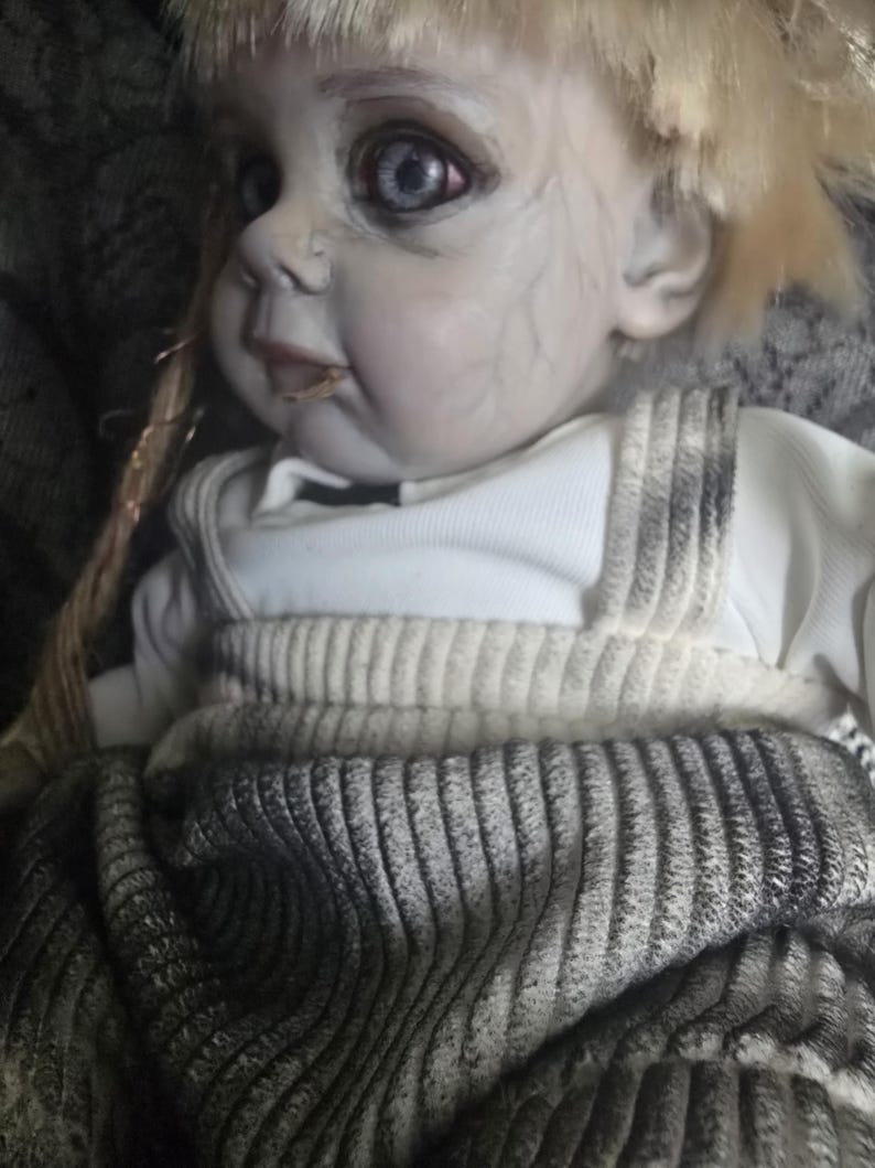 Reborn Creepy Little Boy, Amish Scary Boy Doll. Halloween Decor, Prop ...