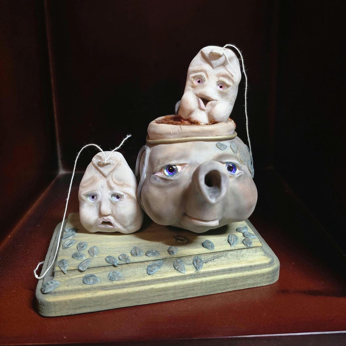 Polymer Clay Tea Art: Handcrafted Fantasy Collectible - Etsy