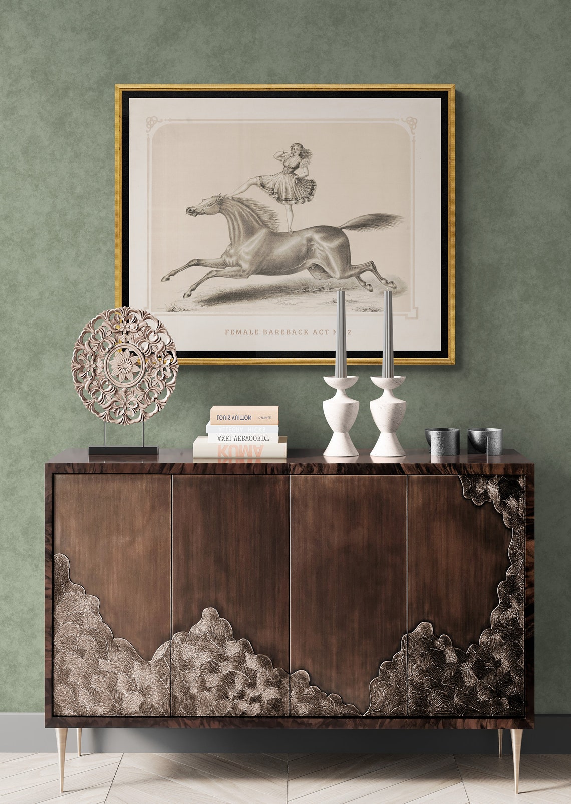Vintage Equestrian Circus Prints, 1870s Horse Riders Wall Art (digital ...