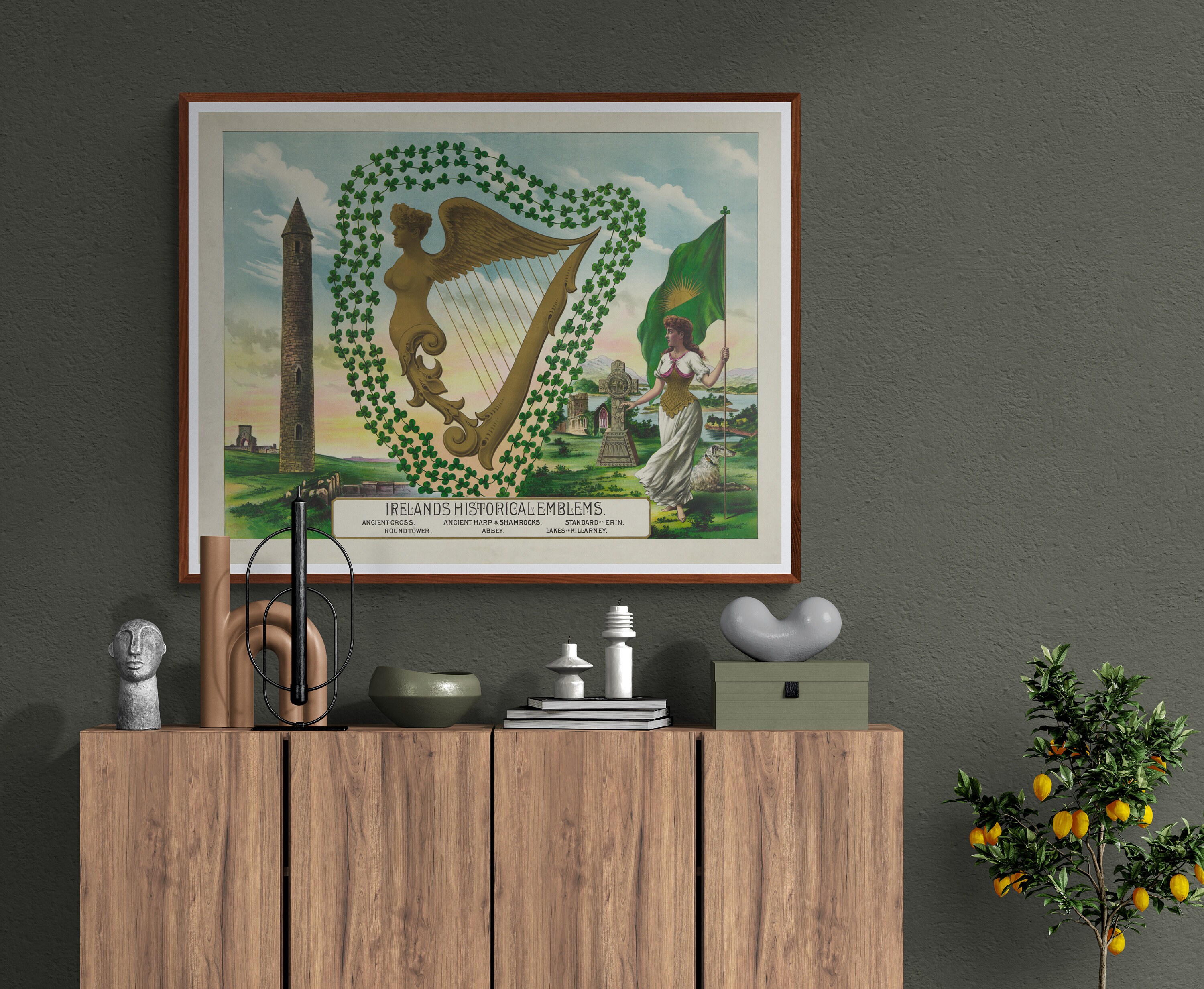 Vintage Ireland's Historical Emblems Instant Downloadable Wall Art ...