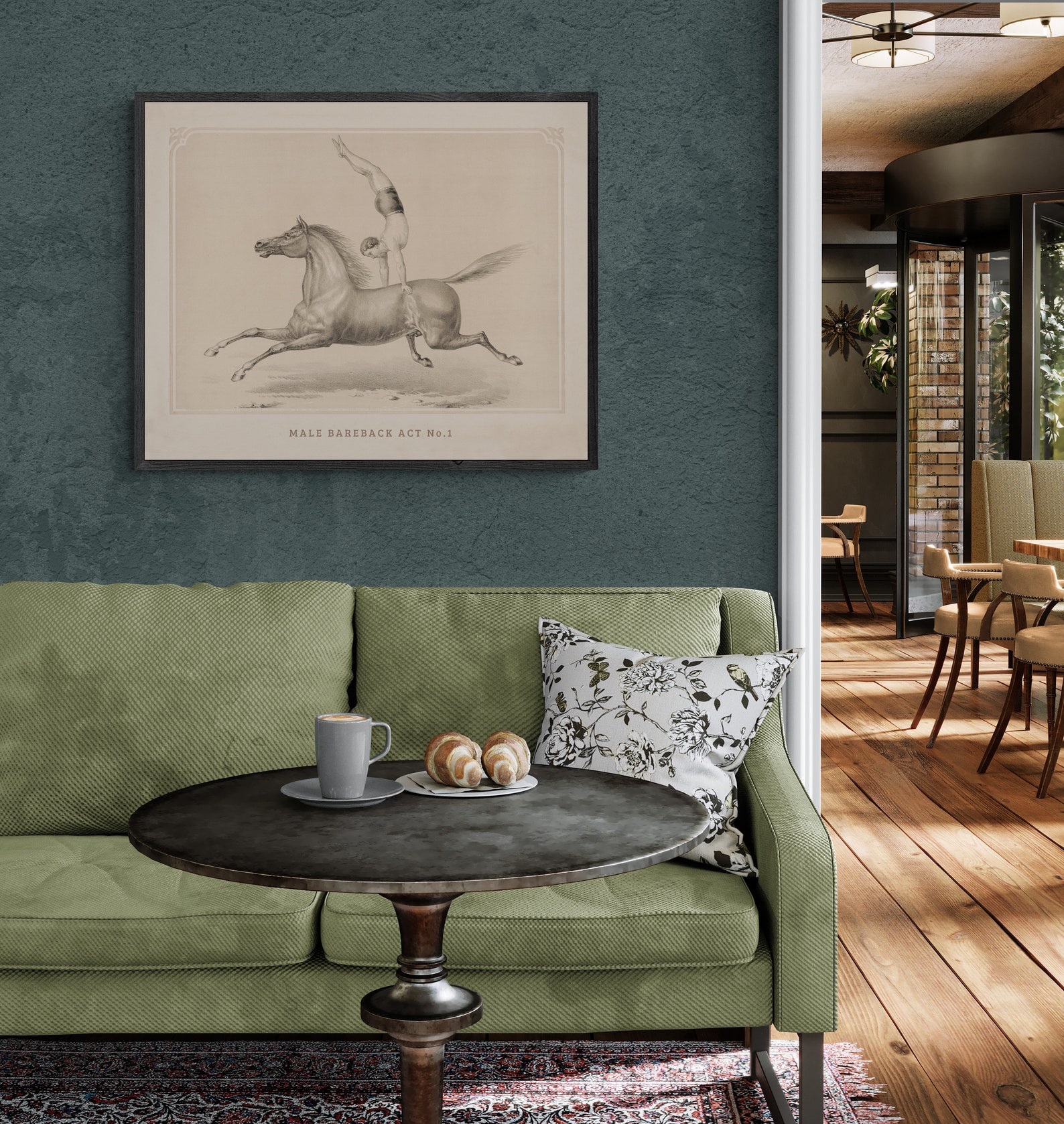 Vintage Equestrian Circus Prints, 1870s Horse Riders Wall Art (digital ...