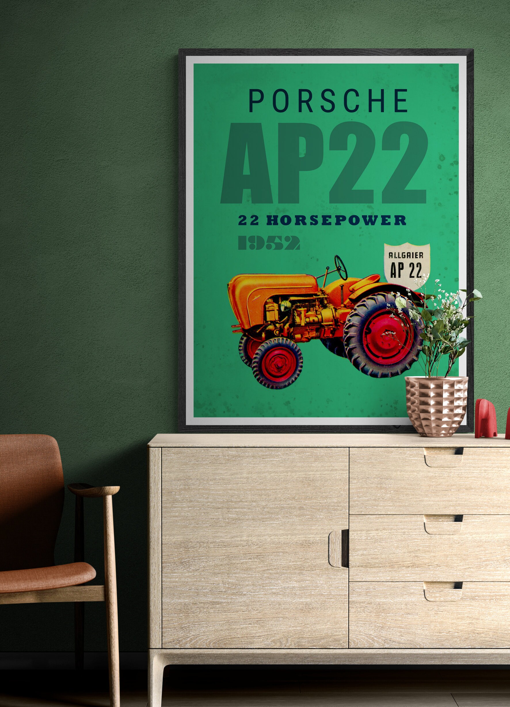 1950's Inspired Vintage Tractor Poster Instant Downloadable Wall Art ...