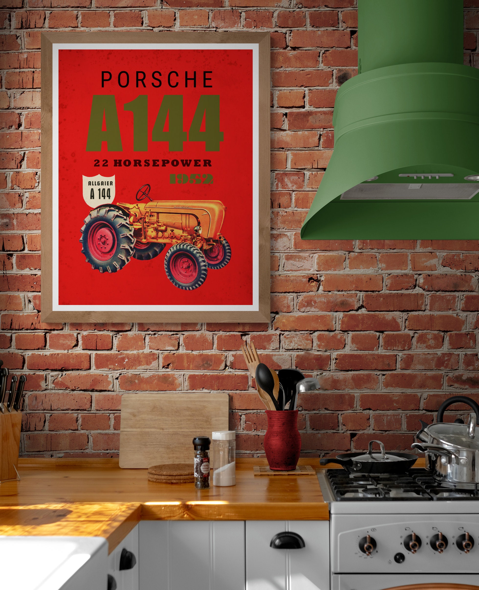 Set of 4 1950s Vintage Tractor Poster Instant Downloadable Wall Art ...