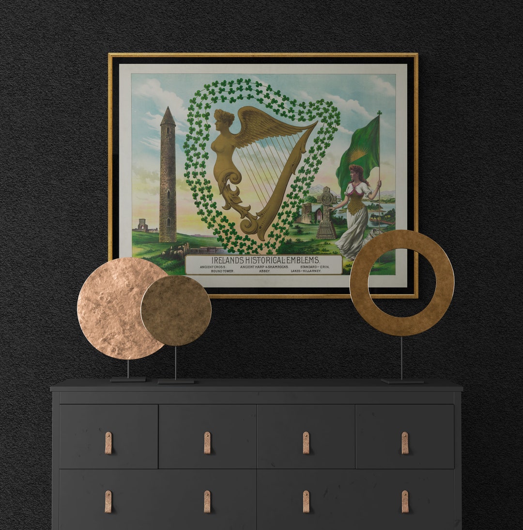 Vintage Ireland's Historical Emblems Instant Downloadable Wall Art ...
