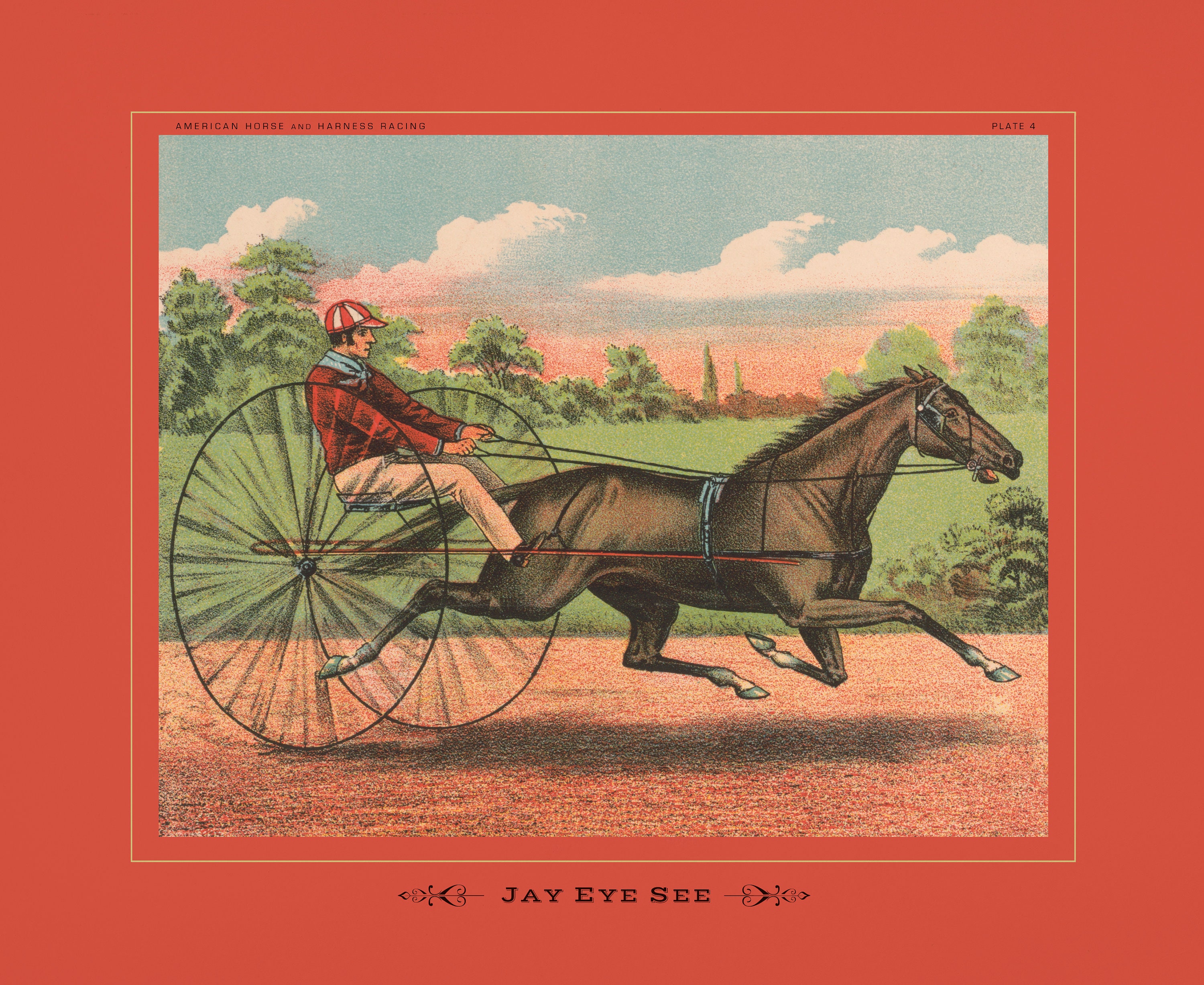 Four Vintage 1880s Horse & Jockey and Harness Racing Instant ...