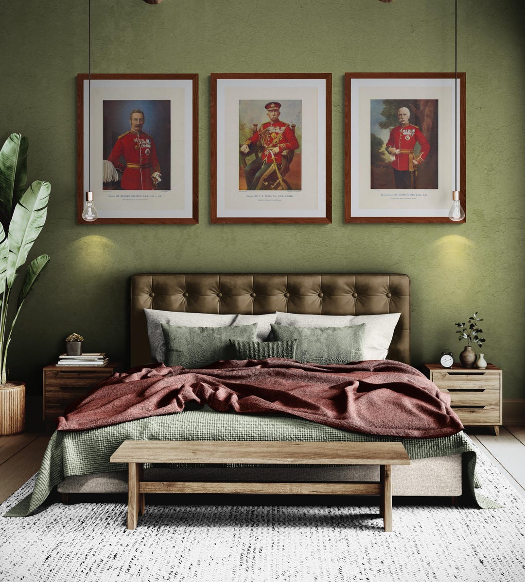 Set of 4 Victorian British Army General Coloured Photographs in ...