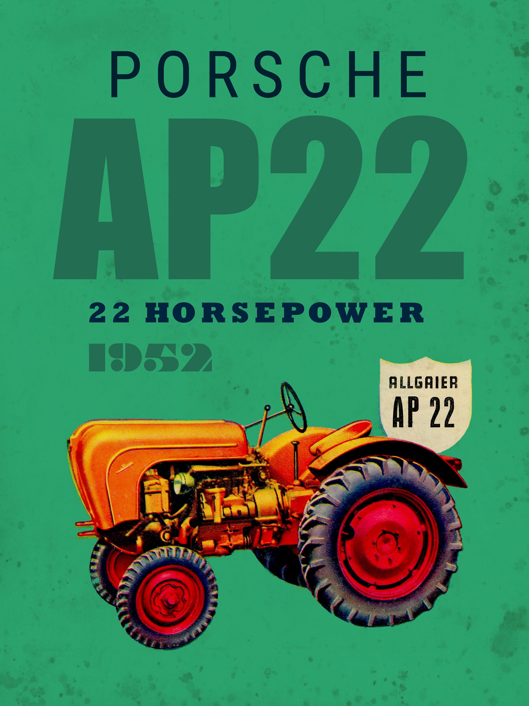 Set of 4 1950s Vintage Tractor Poster Instant Downloadable Wall Art ...