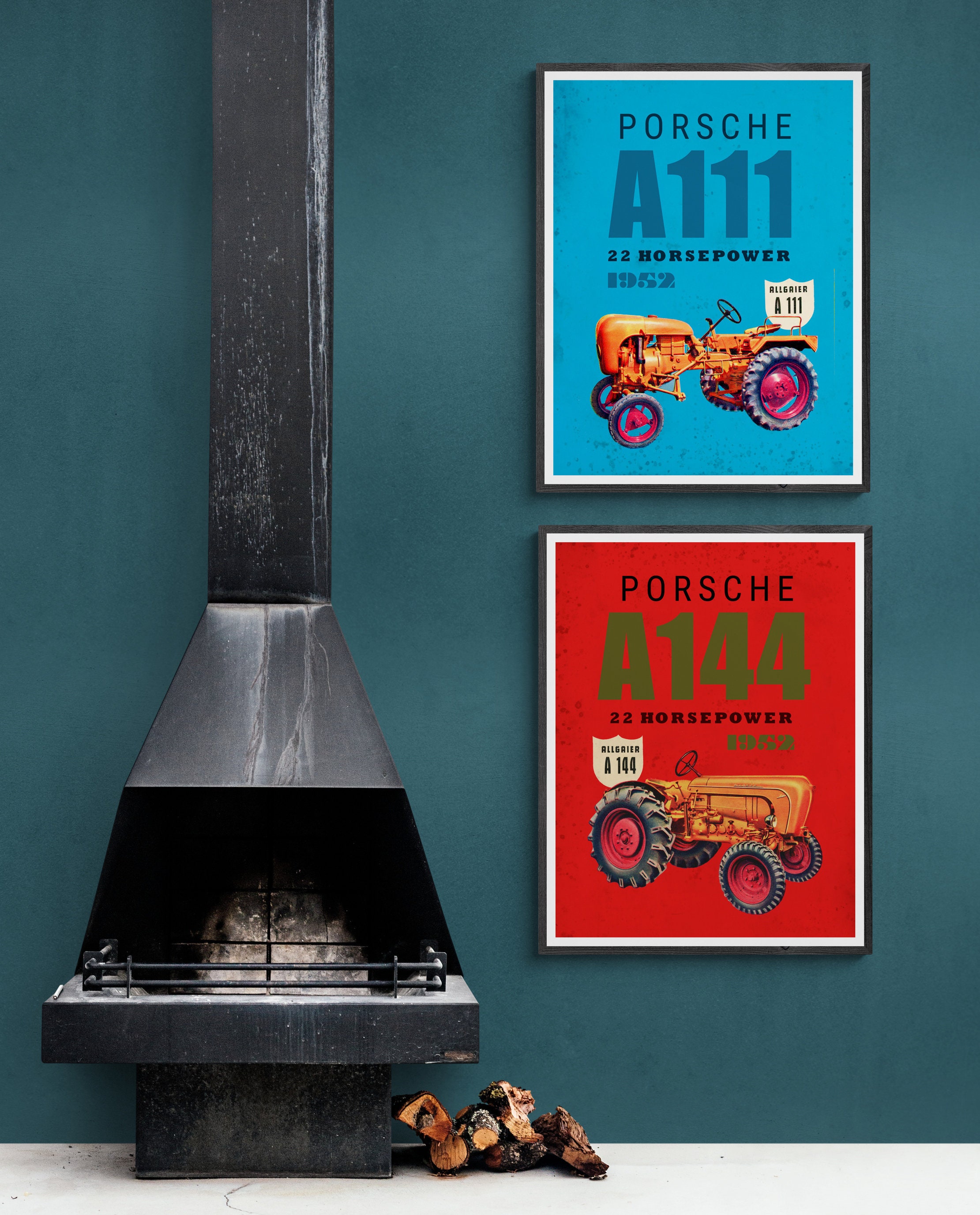 Set of 4 1950s Vintage Tractor Poster Instant Downloadable Wall Art ...