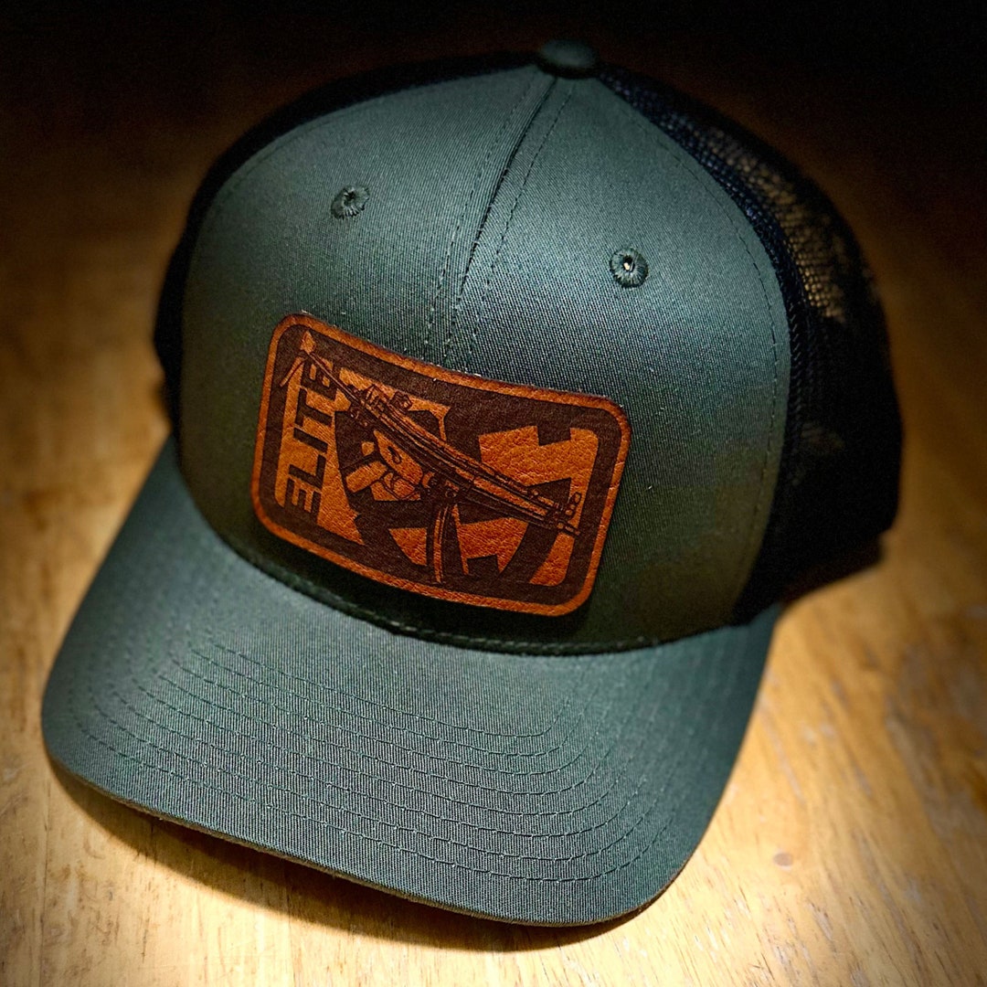 Elite 85 MP5 Logo Leather Patch Trucker Snapback Hat - Etsy