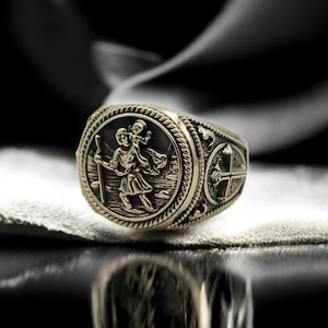 St Christopher Ring - Etsy St Christopher Ring - Etsy