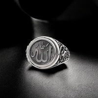 Allah Engraved Ring, Rings for Muslim, İslamic Silver Ring, 925 ...