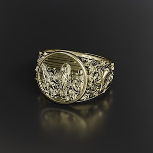 Archangel St Saint Michael Ring, Archangel Raphael Ring, Saint Gabriel ...