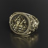 Flower of Life Ring, Seed of Life Ring, Sacred Geometry Ring Amulet ...