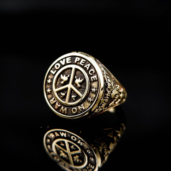Peace Sign Ring - Etsy