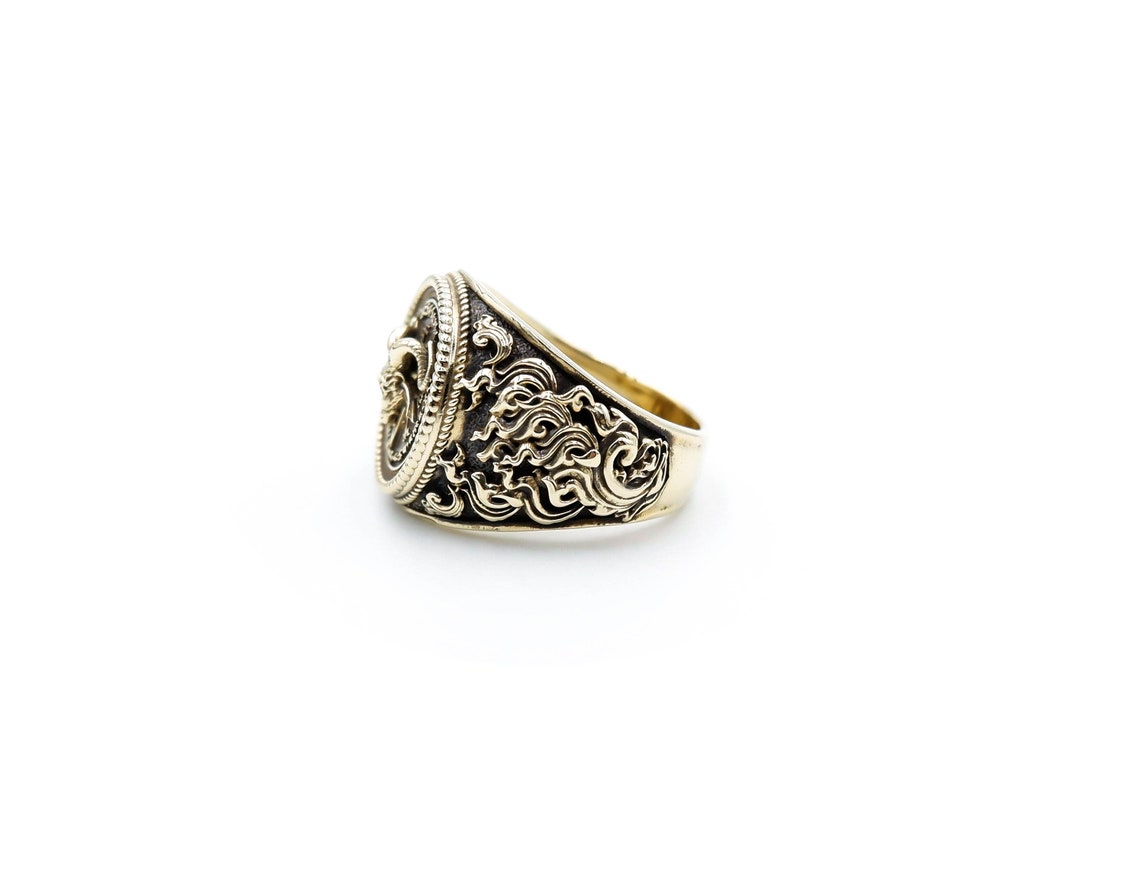 Pentacle Baphomet Satanic Satan Ring Gothic Goat Baphomet - Etsy