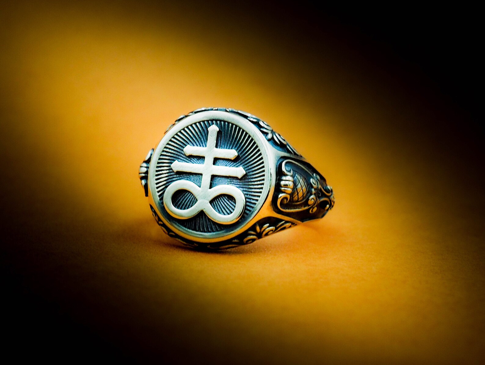 Satanic Cross Ring Leviathan Cross of Satan Ring Leviathan | Etsy