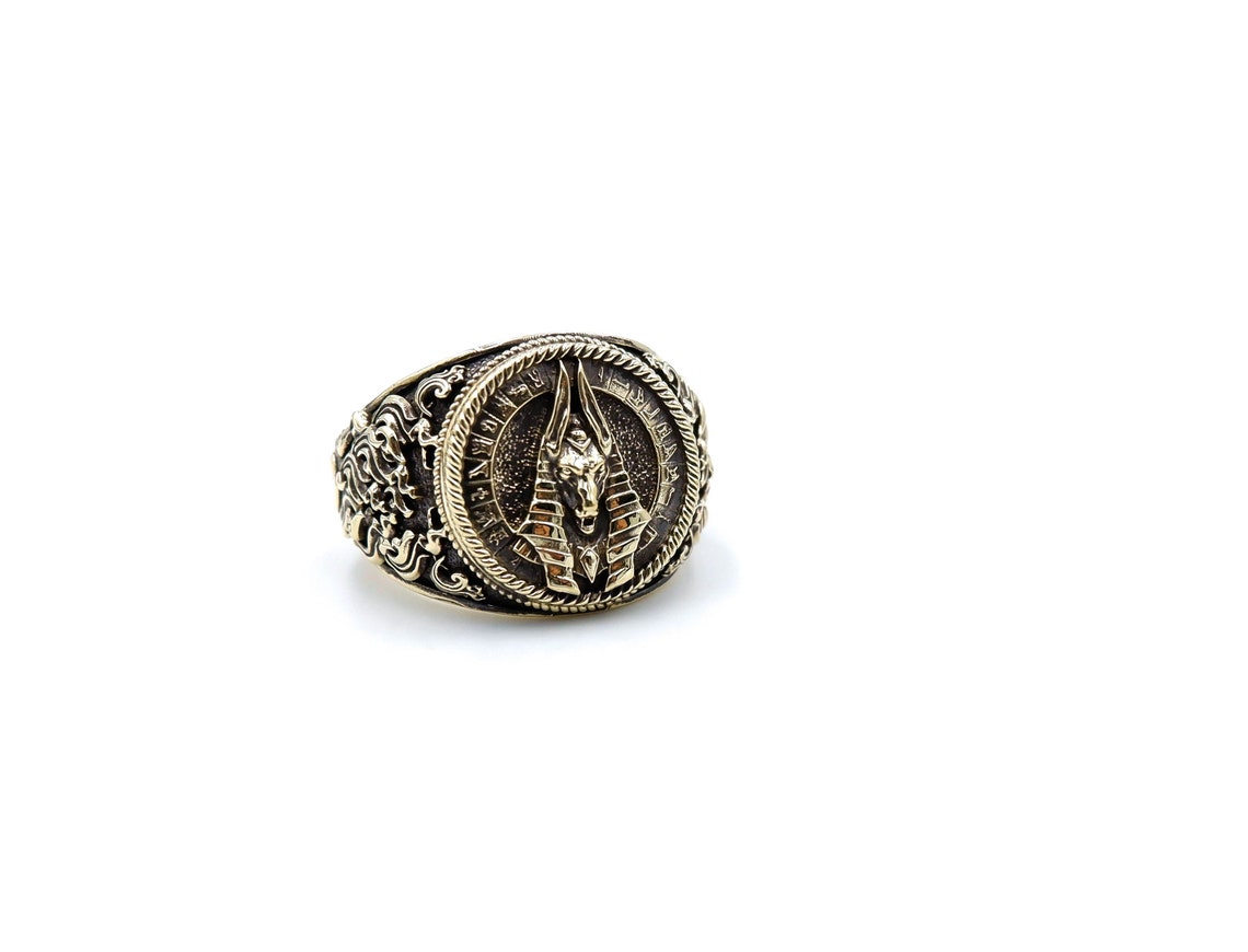 Anubis Signet Mens Ring Anubis Ring Ancient Egyptian God - Etsy