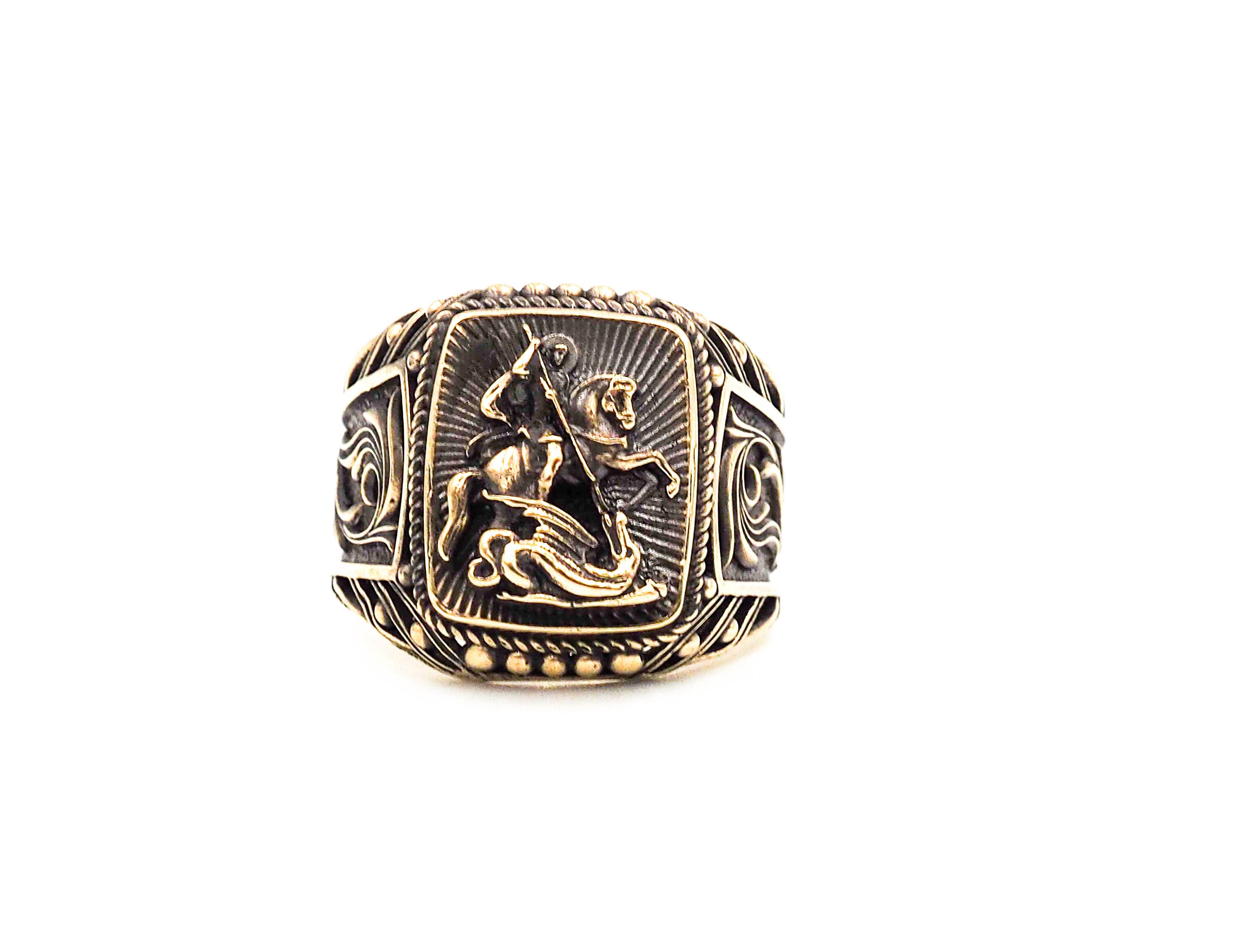 The Saint George the Victorious Men's Ring Medieval - Etsy