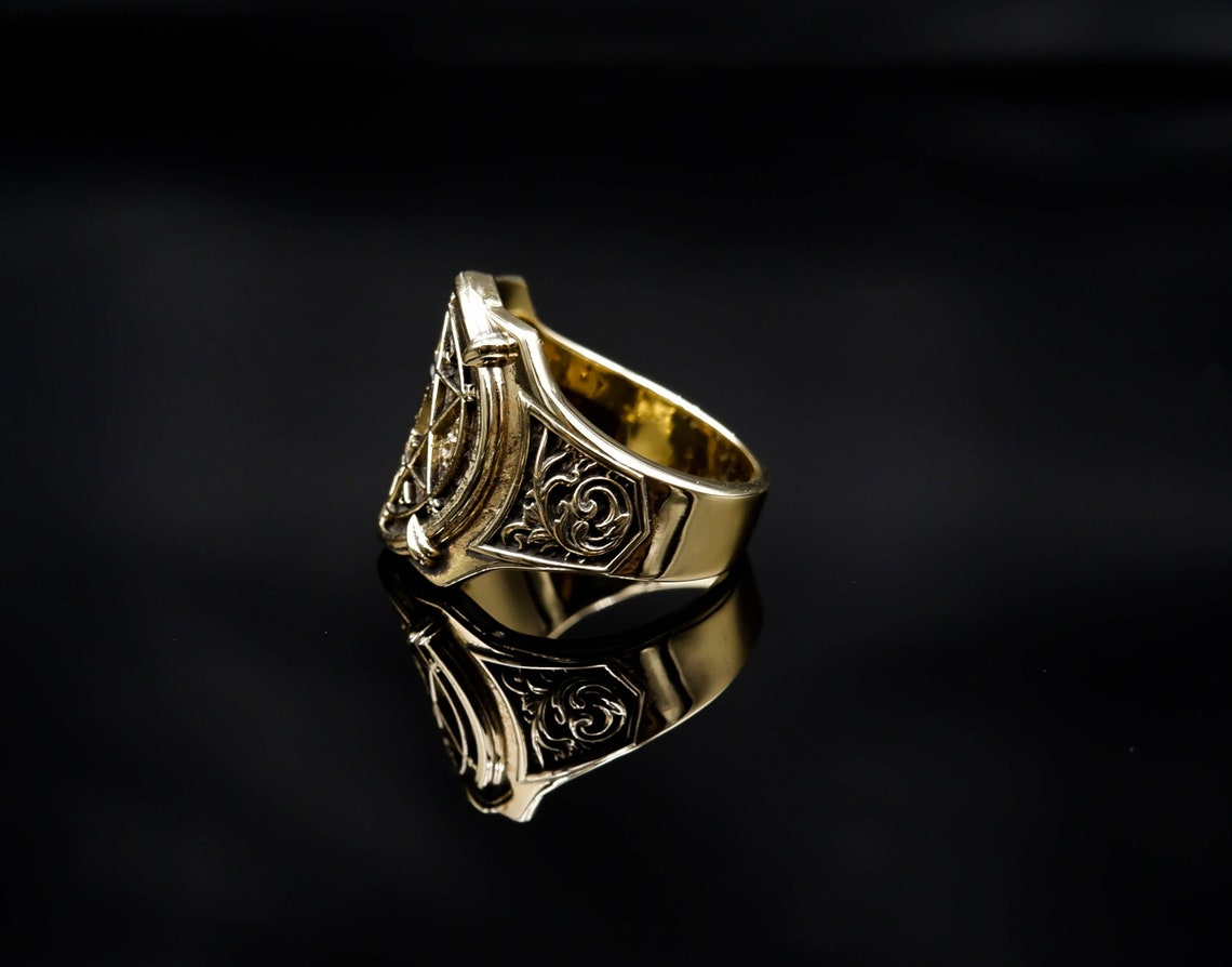 Hexagram Talisman Solomon Rings, Solomon's Hexagram Ring, Protective ...