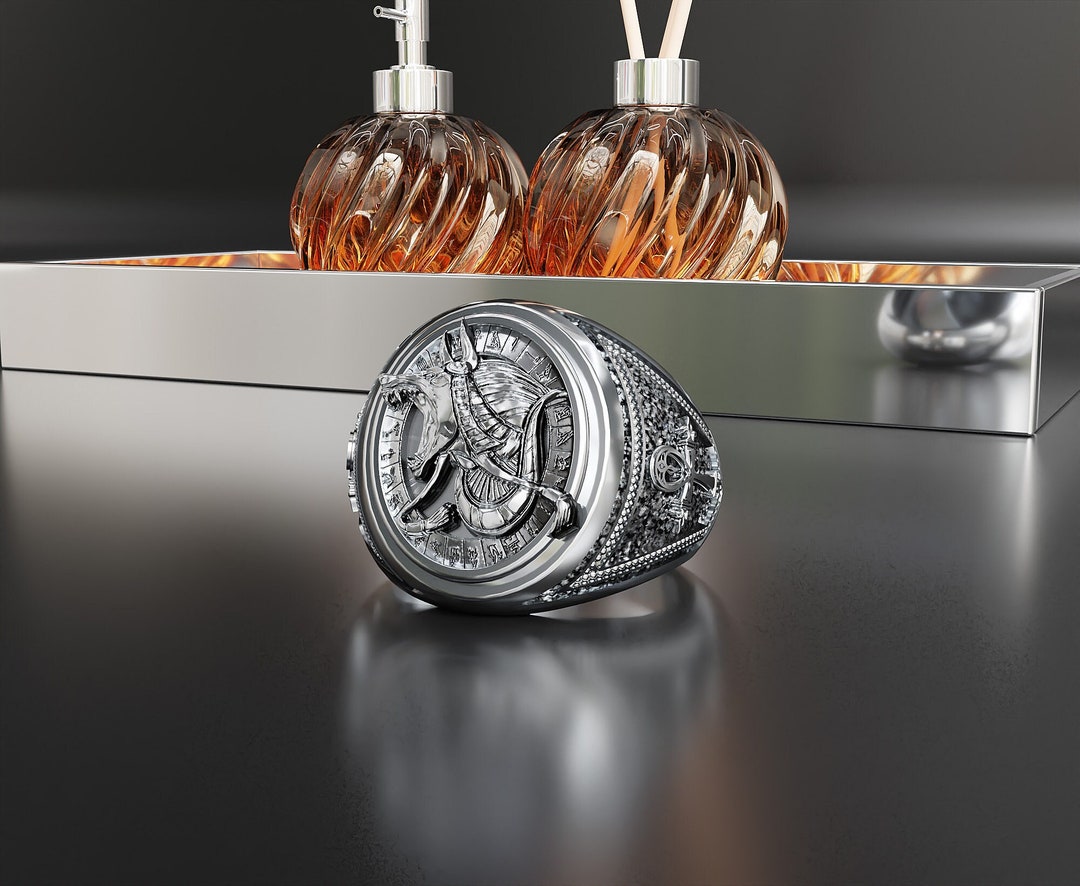 925 Sterling Silver Anubis Ring, Anubis Egyptian God of the Dead Ring ...