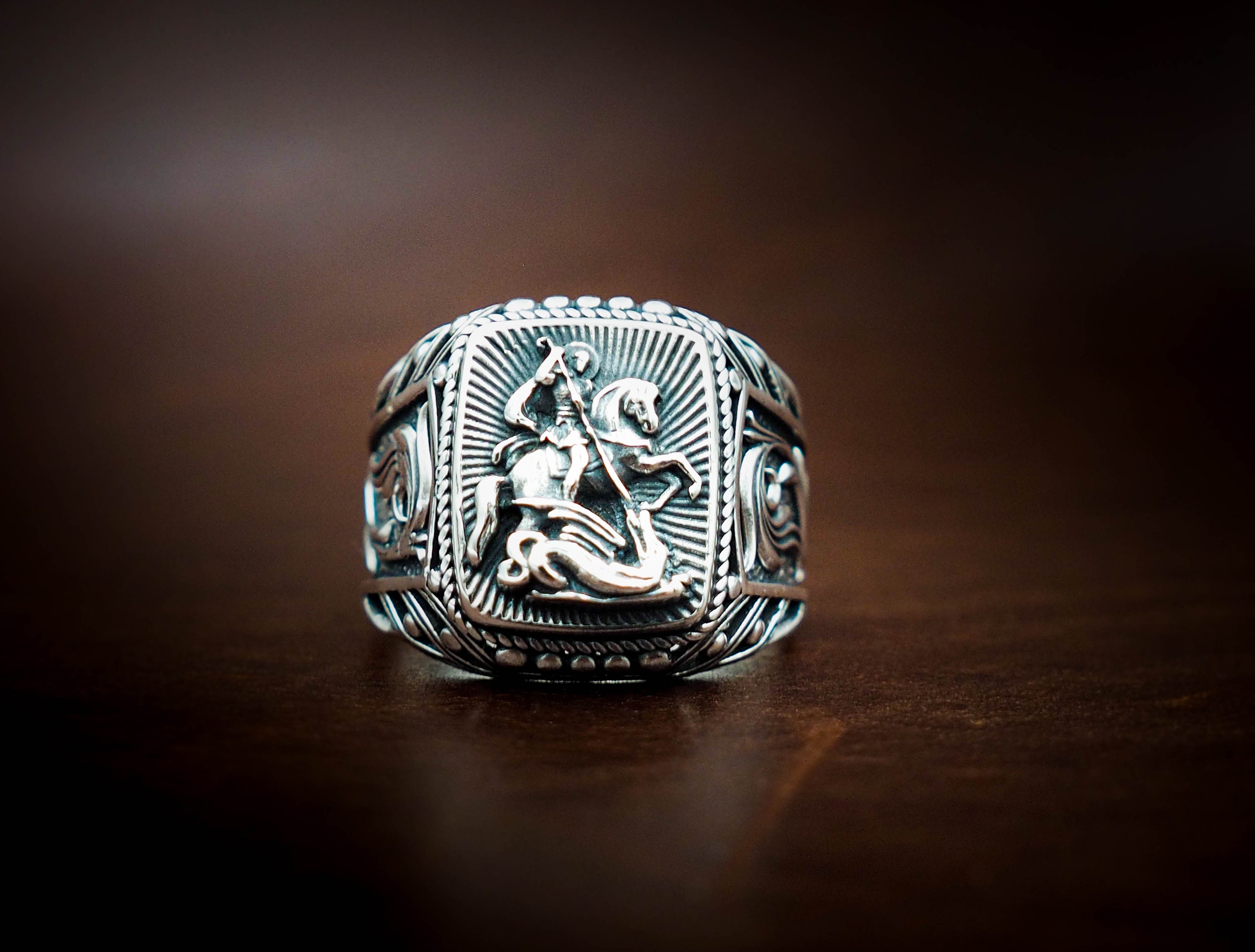 St. Georg Ring souveränen Ring der Heilige Georg der | Etsy