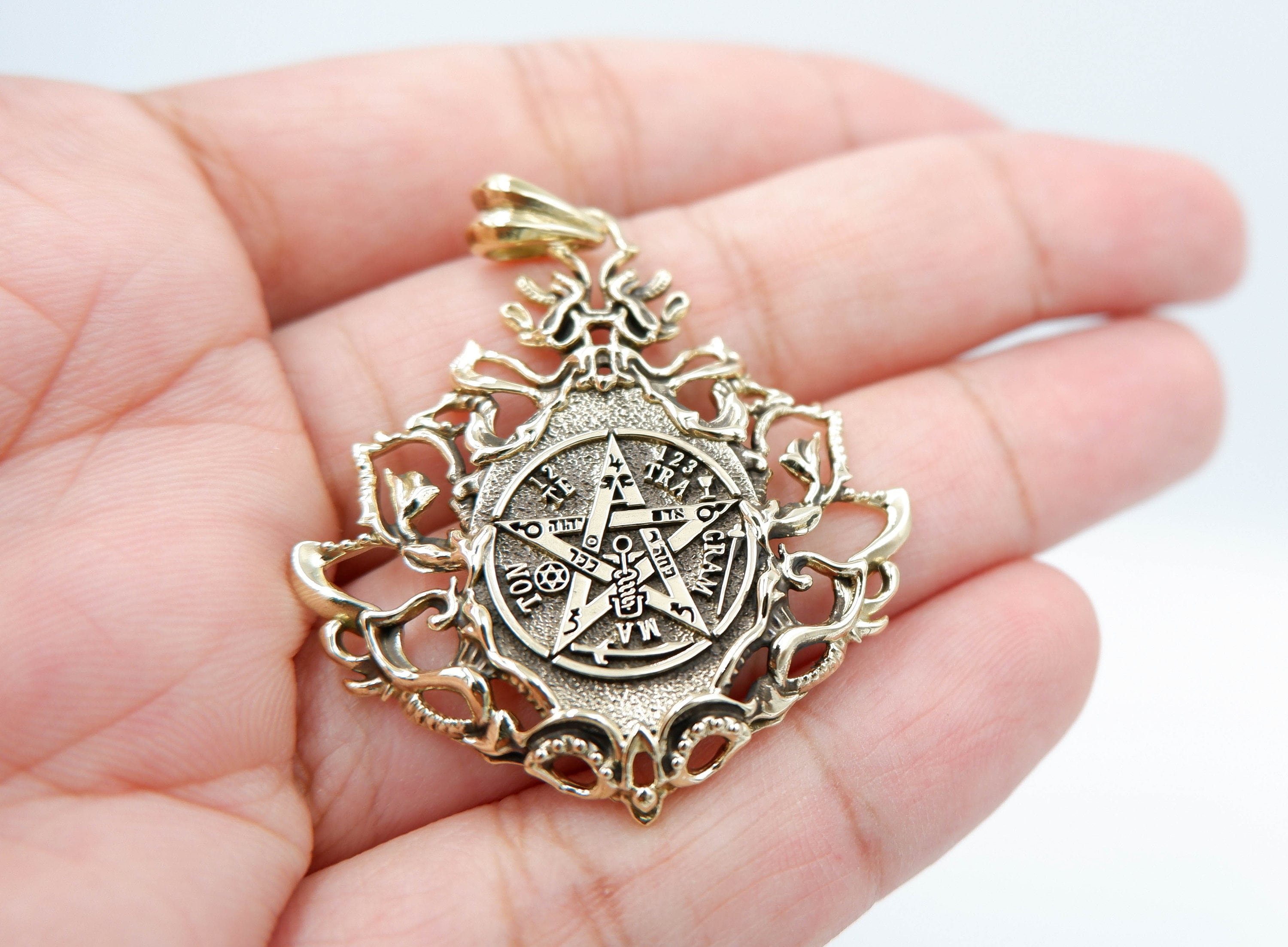 Tetragrammaton Pendant Pentagram of Solomon Pendant Seal - Etsy