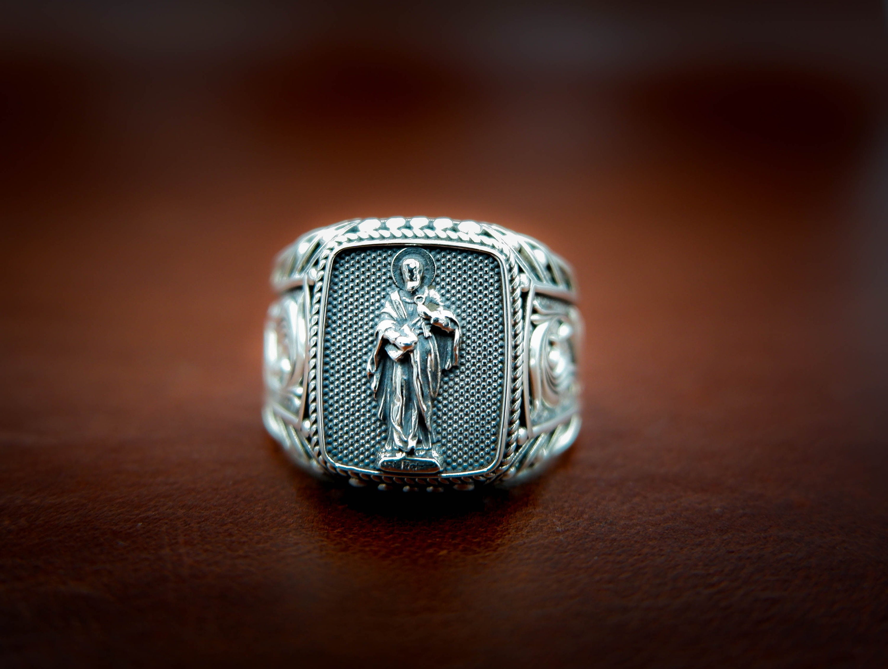 Saint Peter Men's Ring St. Peter Ring Catholic Ring - Etsy