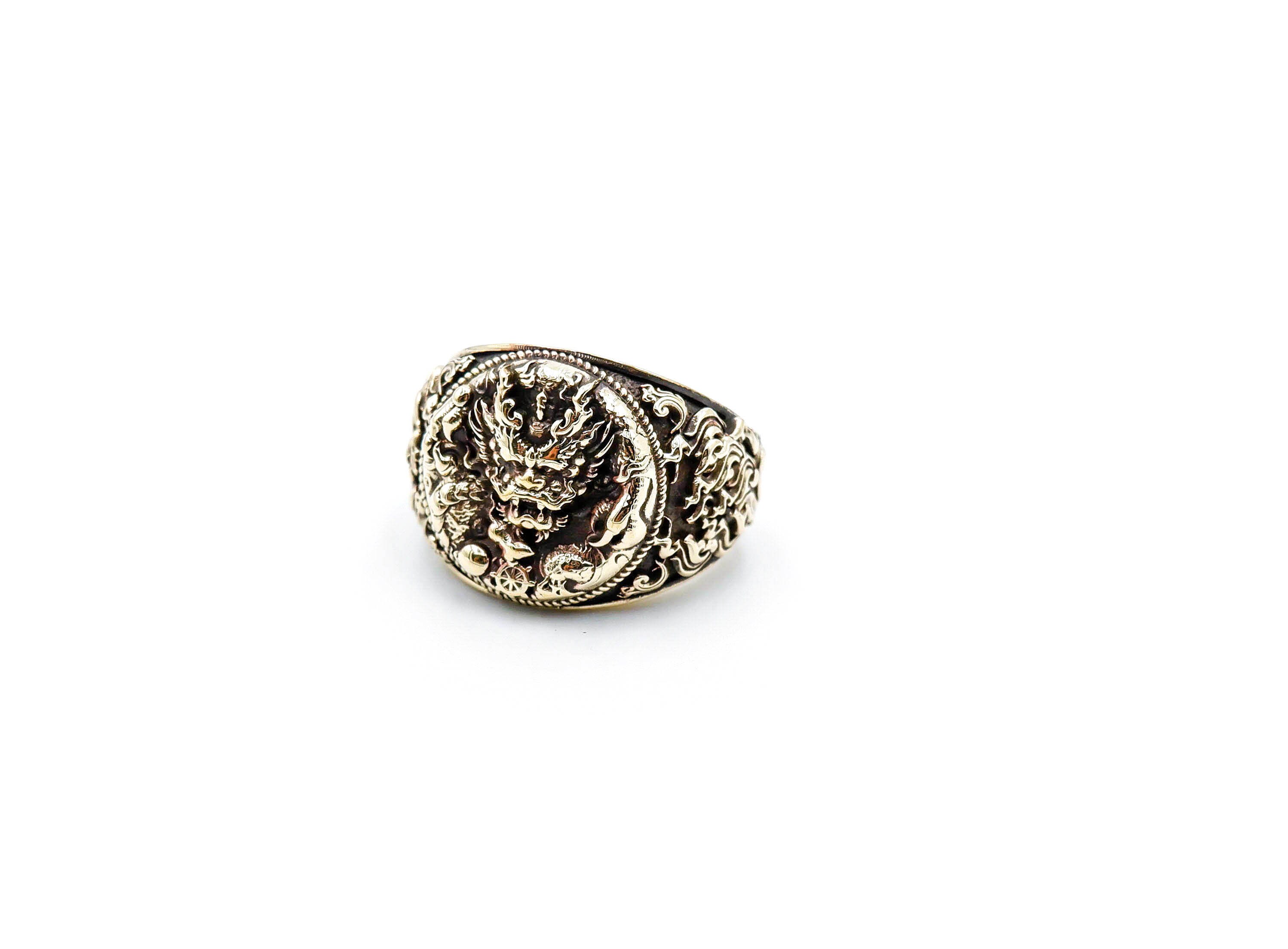 Chinese Dragon Ring for Men Dragon Signet Ring Animal Brass - Etsy