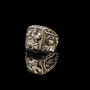 Rooster Ring Animal Signet Accessory Brass Jewelry Wedding Gift Ring ...