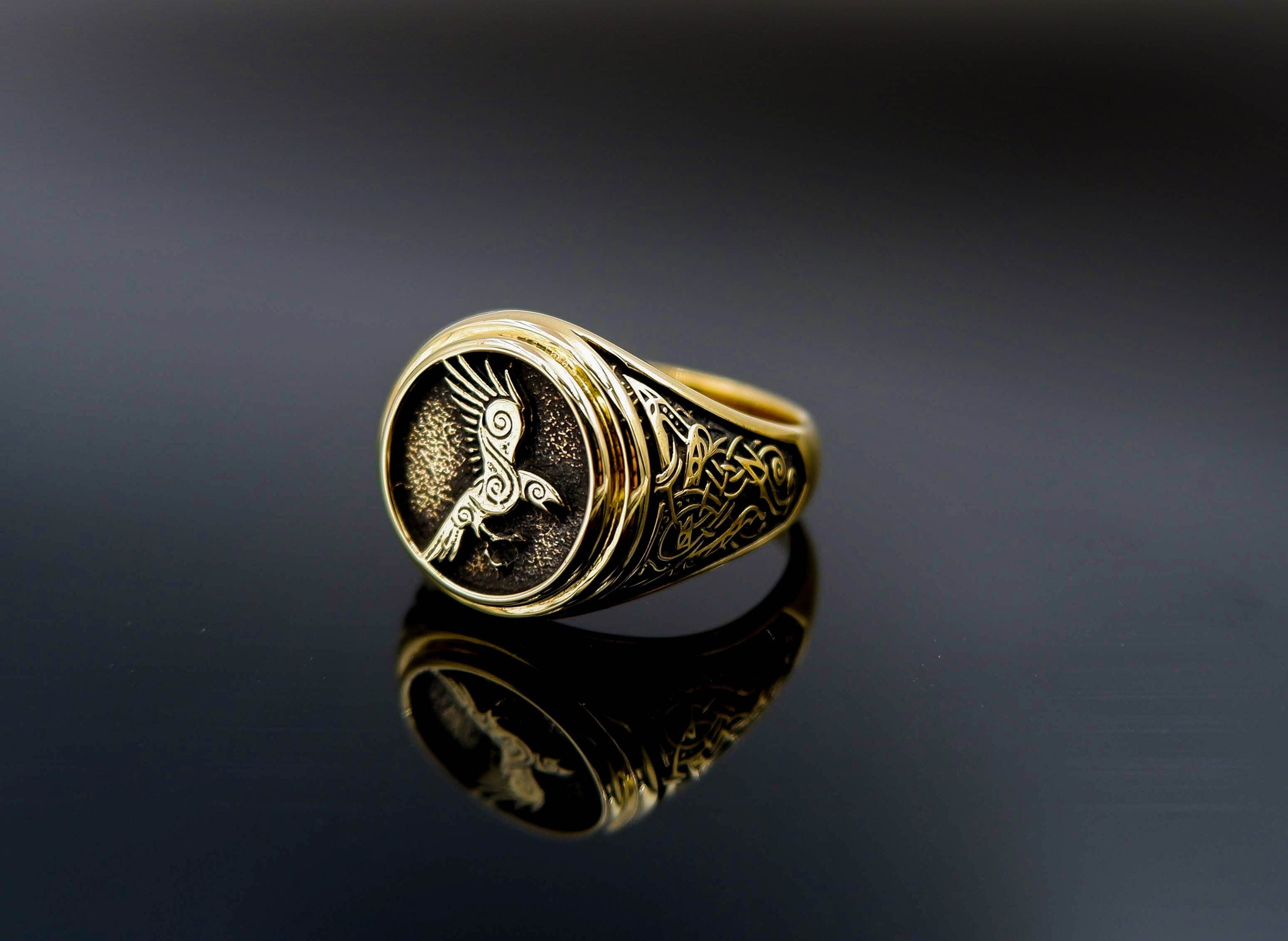 Viking Raven Ring Hugin and Munin Ring Silver Vikings Ring - Etsy