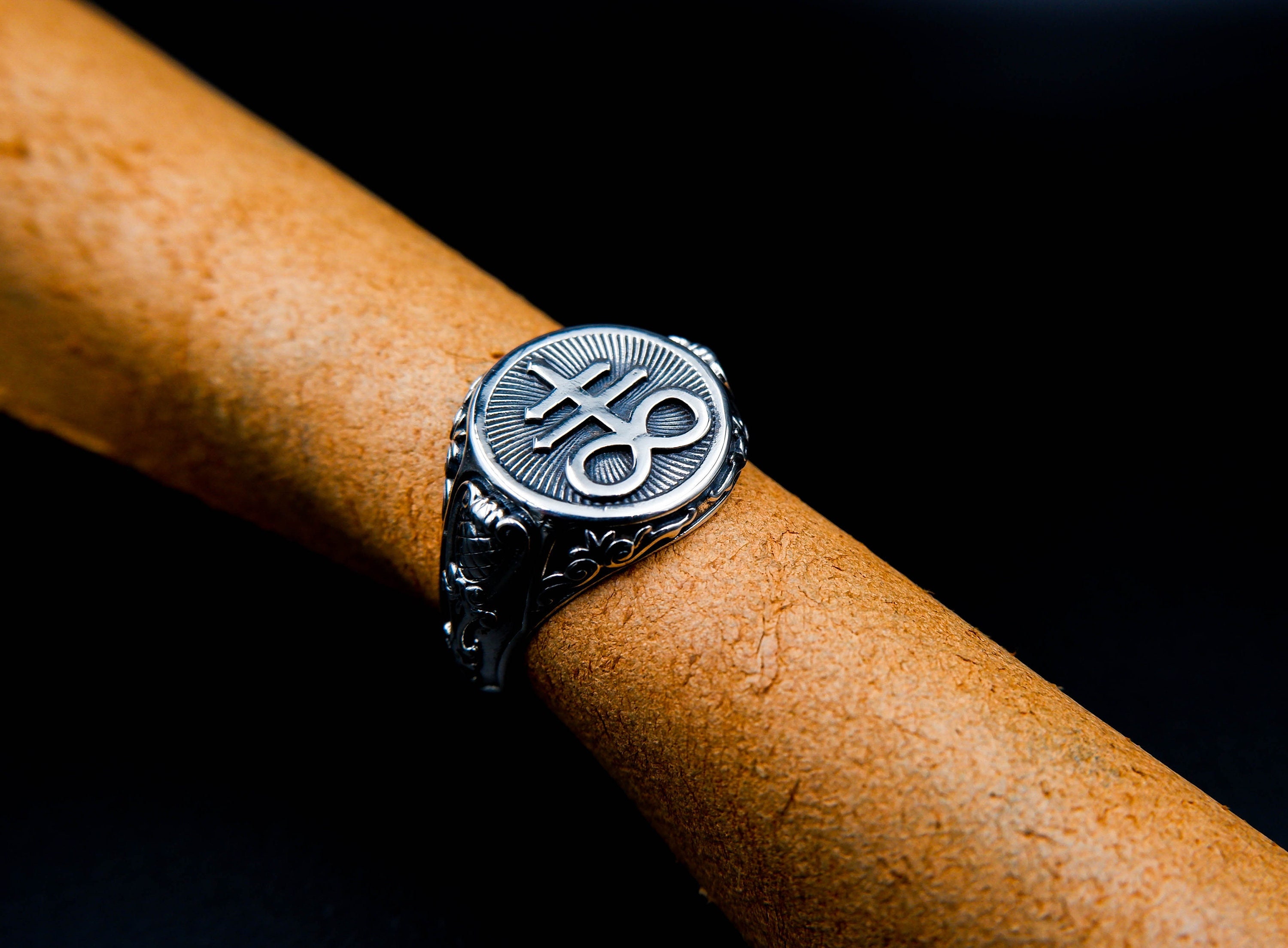 Satanic Cross Ring Leviathan Cross of Satan Ring Leviathan - Etsy