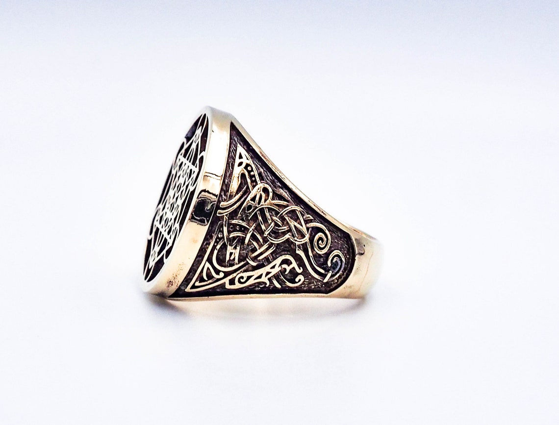 Metatron Cube Ring Life Amulet Sacred Geometry Jewelry - Etsy