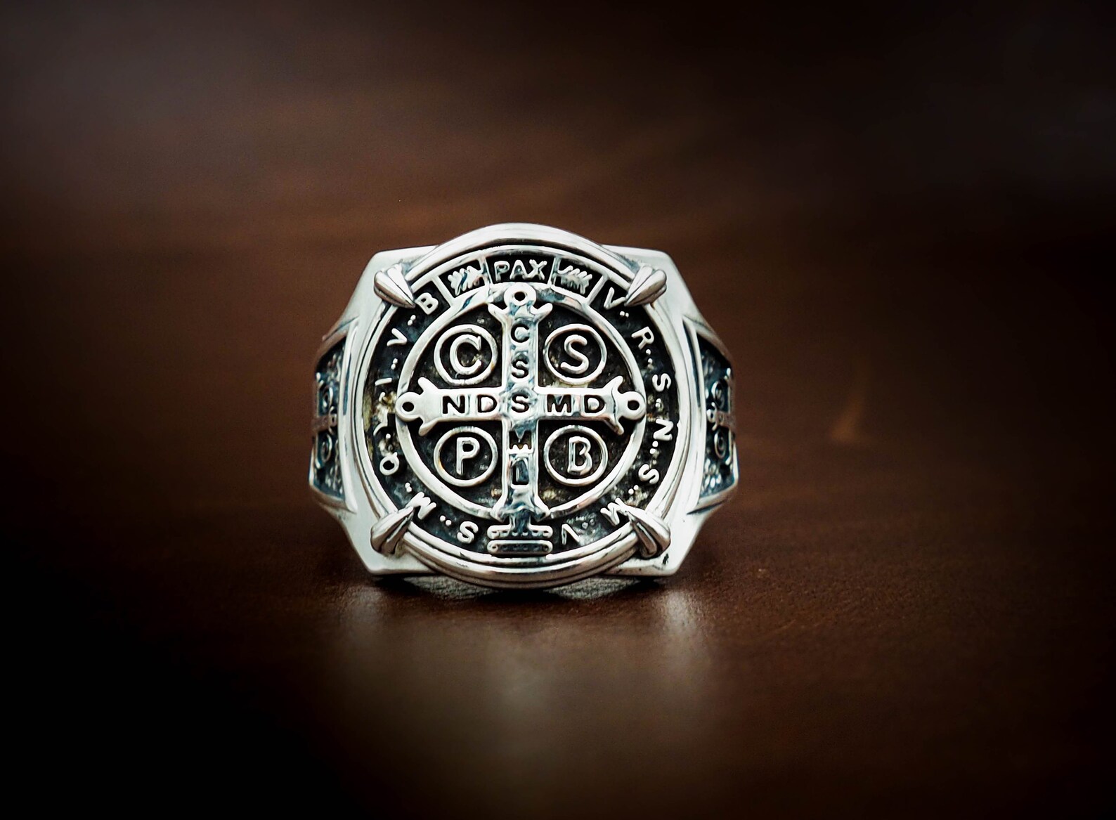 St Benedict Exorcism Cross Demon Protection Rings St Benedict - Etsy