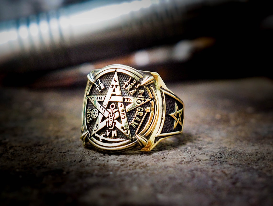Tetragrammaton Ring Tetragrammaton Pentagram Pentacle Ring - Etsy