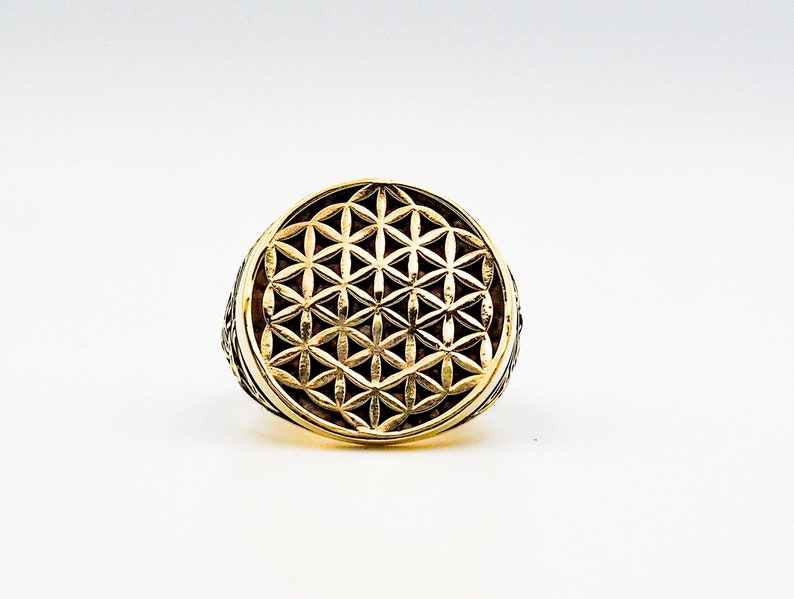 Flower of Life Ring Seed of Life Ring Sacred Geometry Ring - Etsy