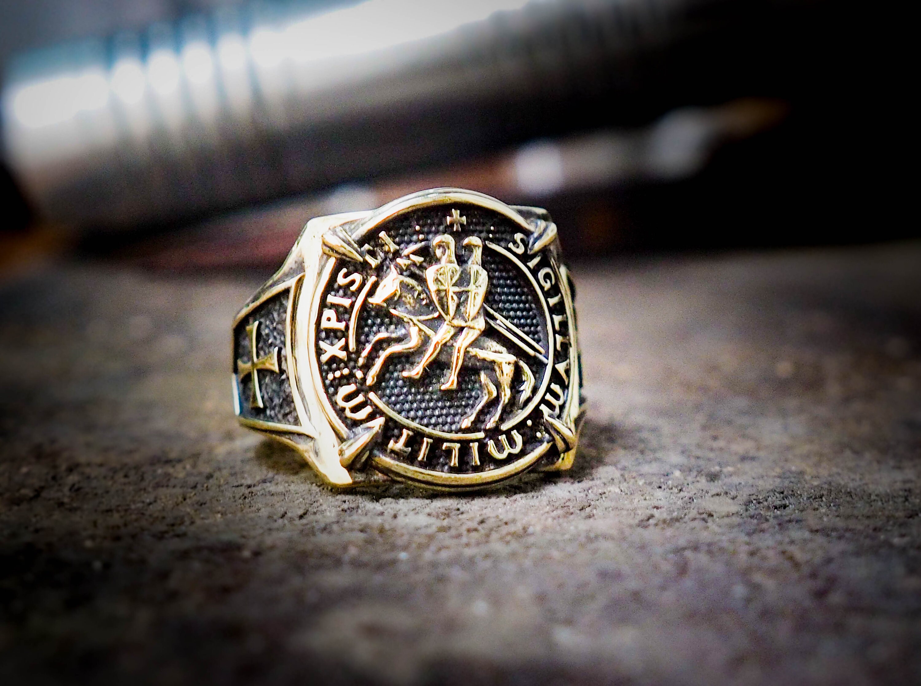Knight Templar Ring With Cross Seal of Templar Knights of | Etsy