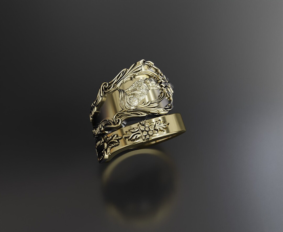Mens Fox Ring Fox Wedding Ring Stackable Animal Ring Fox - Etsy