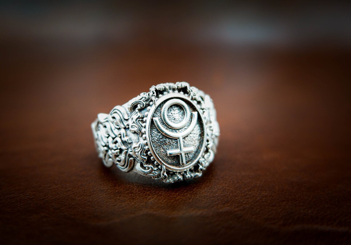 Pluto Ring God of the Underworld Zodiac Symbol of Planet - Etsy