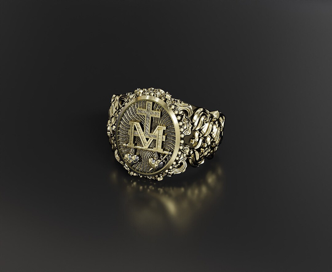 Virgen Milagrosa Medallion Ring, Miraculous Virgin Mary Ring, Our Lady ...