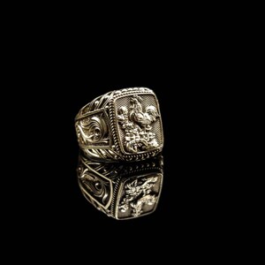 Rooster Ring Animal Signet Accessory Brass Jewelry Wedding Gift Ring for Him - Etsy