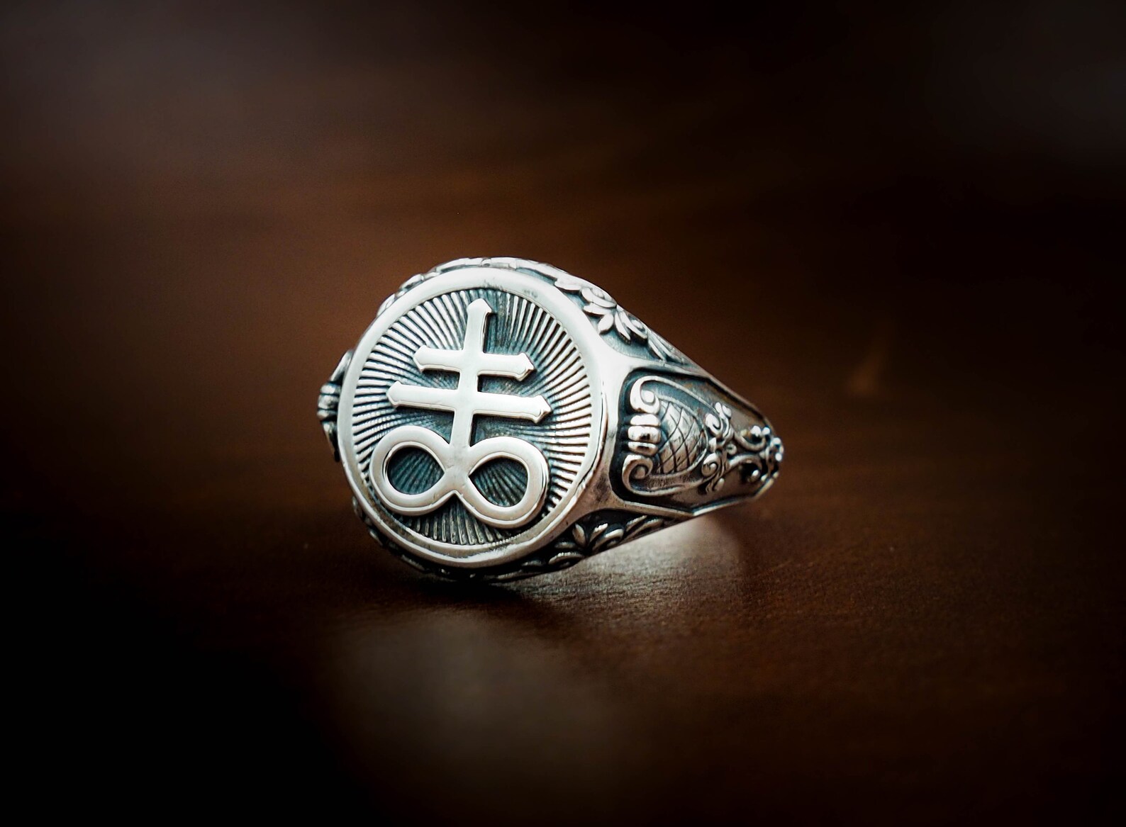 Satanic Cross Ring Leviathan Cross of Satan Ring Leviathan - Etsy