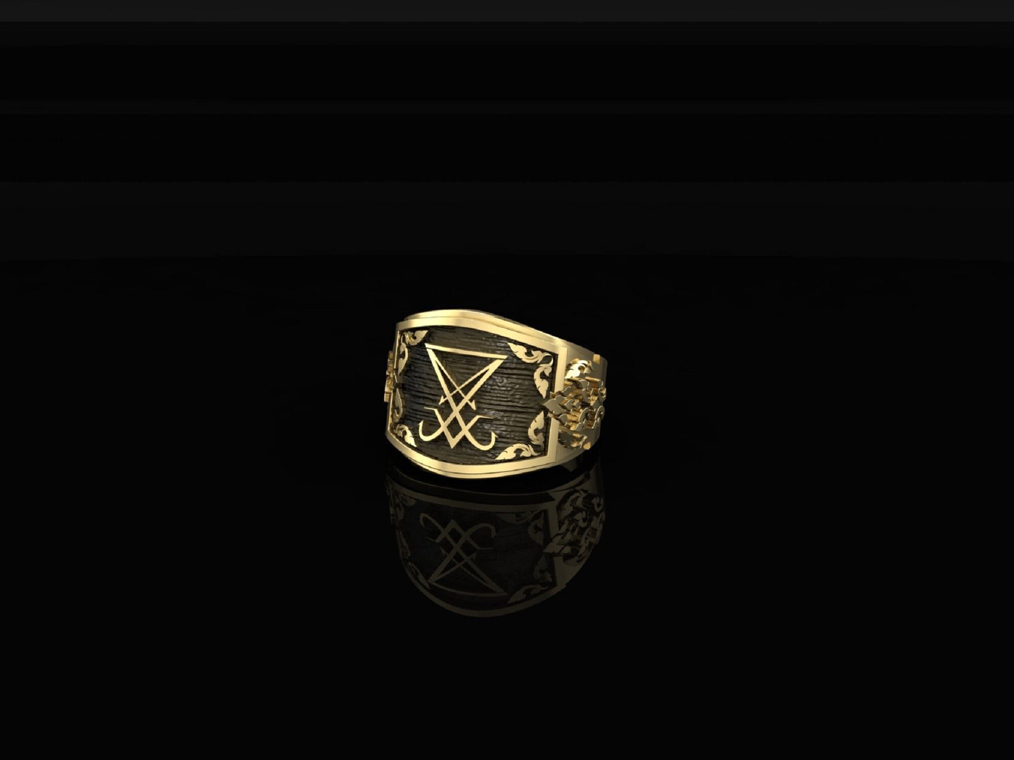 Sigil of Lucifer Seal of Satan Ring Lucifer Ring Unisex - Etsy