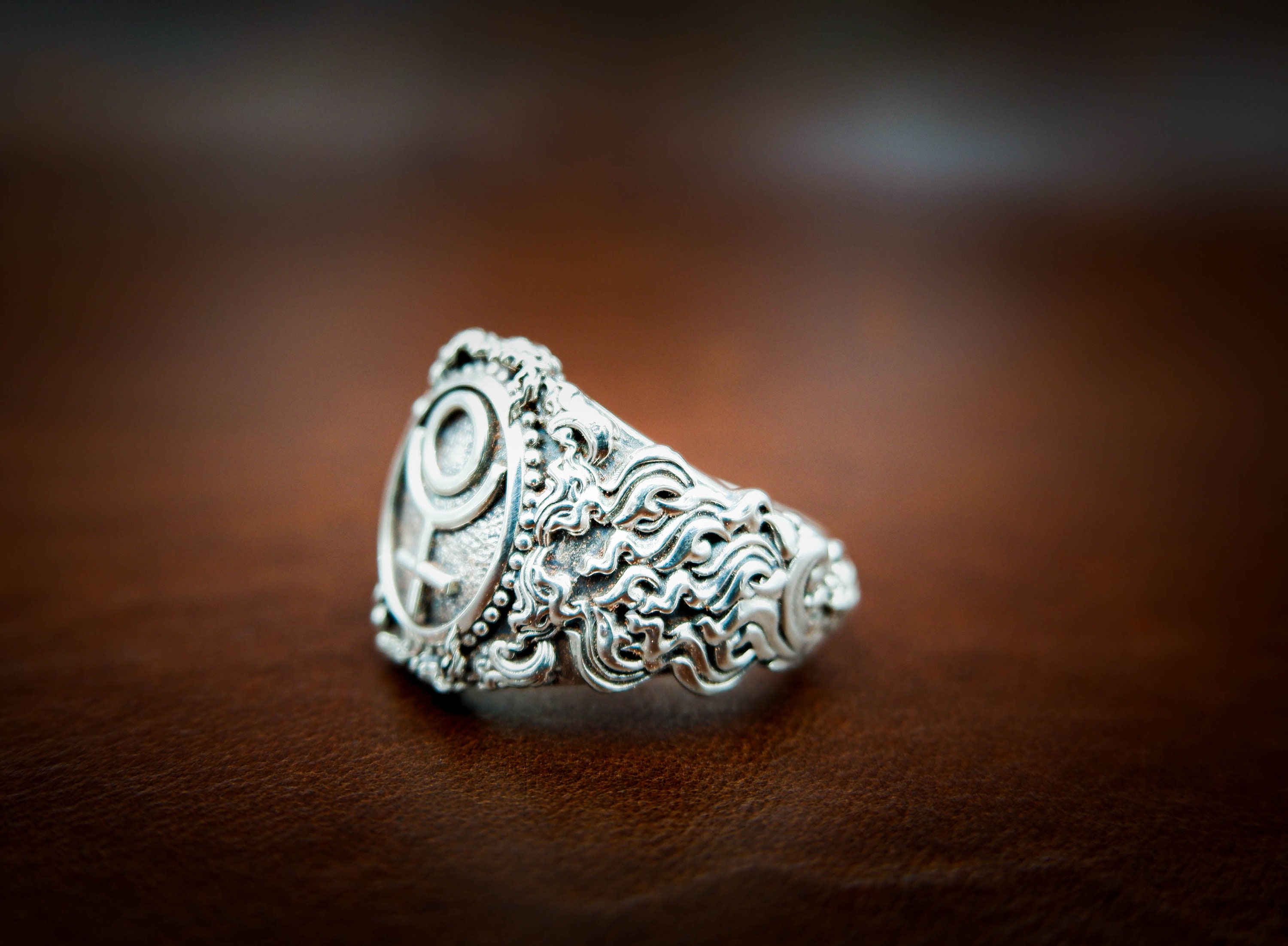 Pluto Ring God of the Underworld Zodiac Symbol of Planet - Etsy