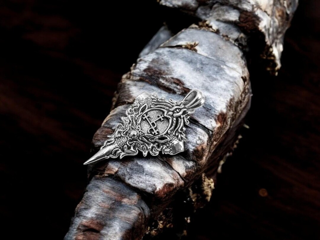 925 Sterling Silver Sigil of Lilith Pendant, Lesser Key of Solomon Seal ...