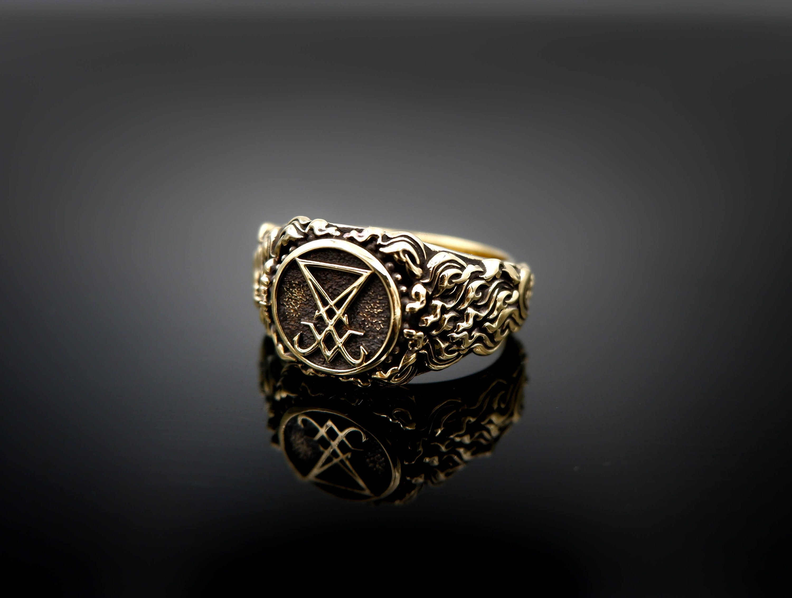 Sigil of Lucifer Ring Occult Goth Gothic Devil Seal of Satan - Etsy
