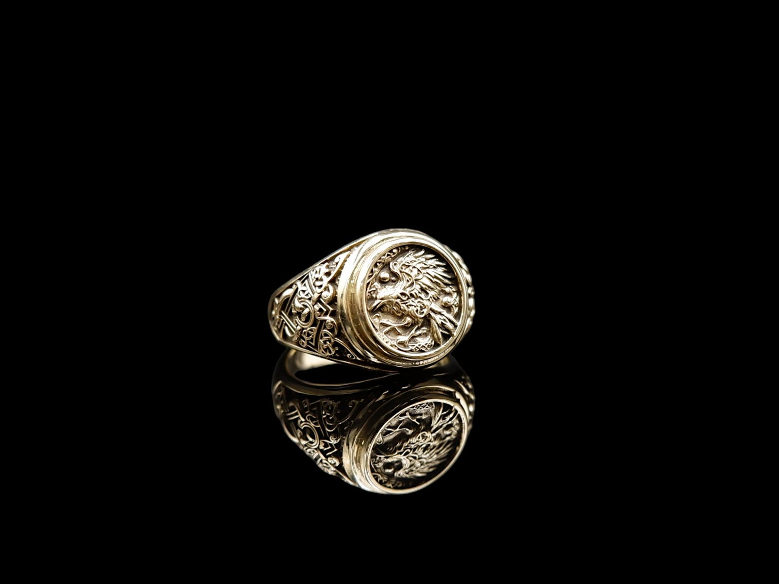 Brass Celtic Raven Ring, Norse Viking Jewelry - Etsy