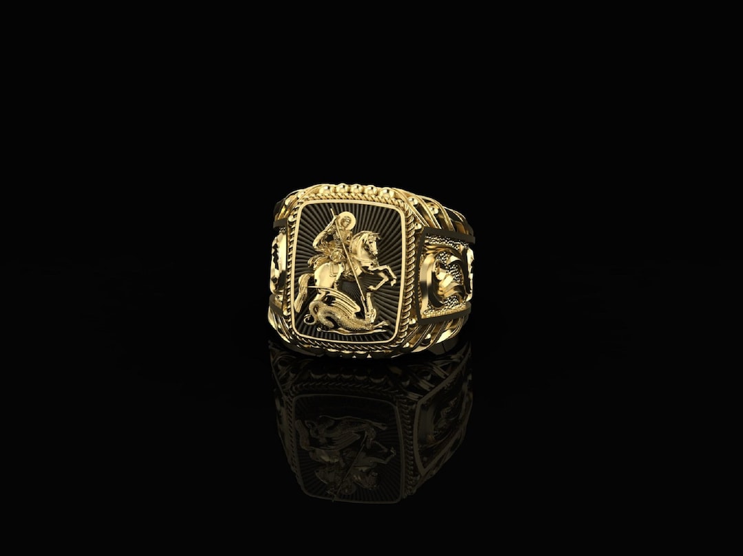 The Saint George the Victorious Men's Ring Medieval - Etsy.de
